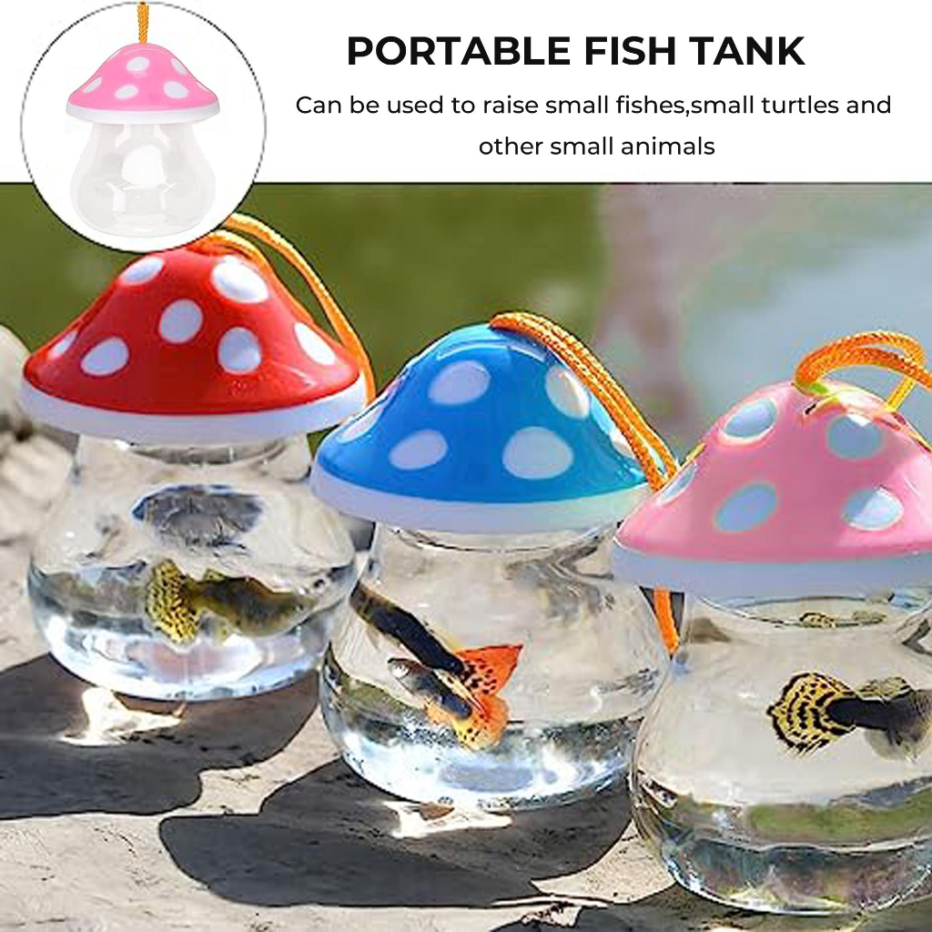Multicolor Plastic Fish Bowl Betta Fish Mini Aquarium Multicolor Tank ...