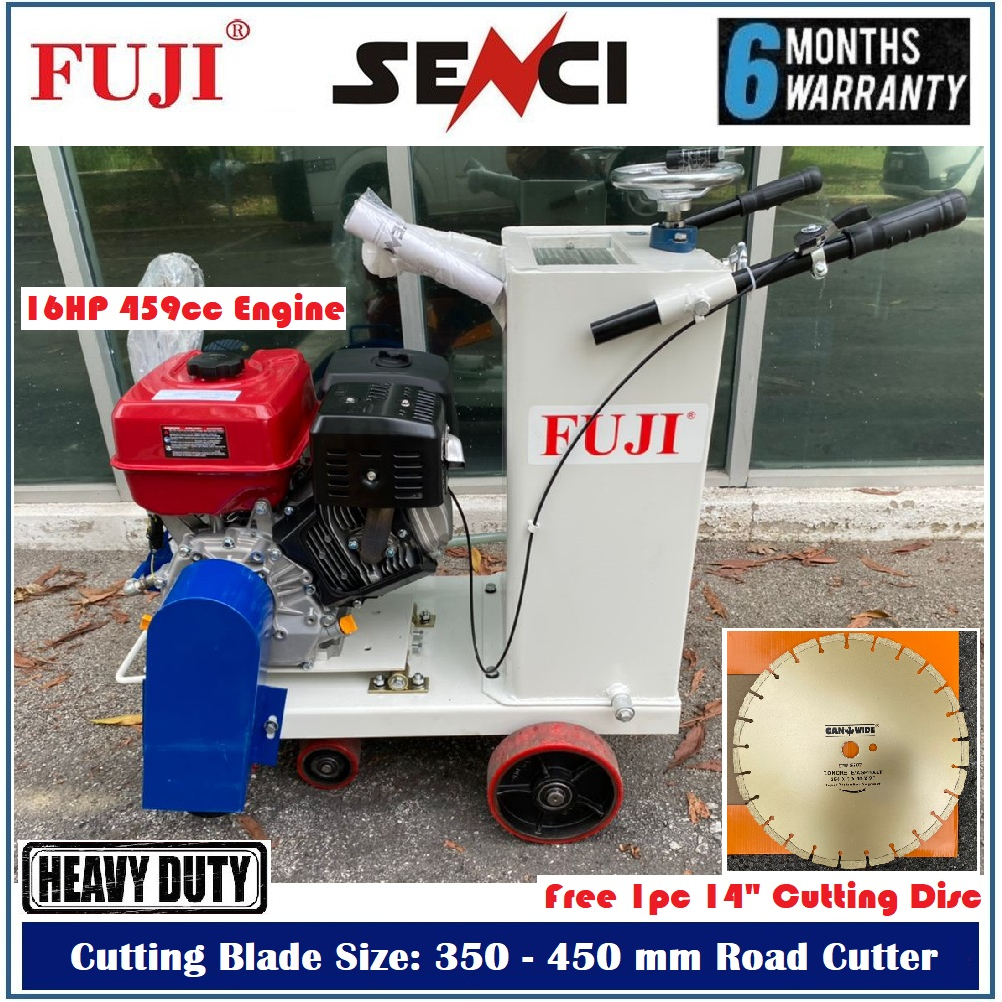 FUJI 18" Road Concrete Cutter with Honda GX390/Senci SC460 13HP/16HP Engine FOC 1pc 14" Cutting ...