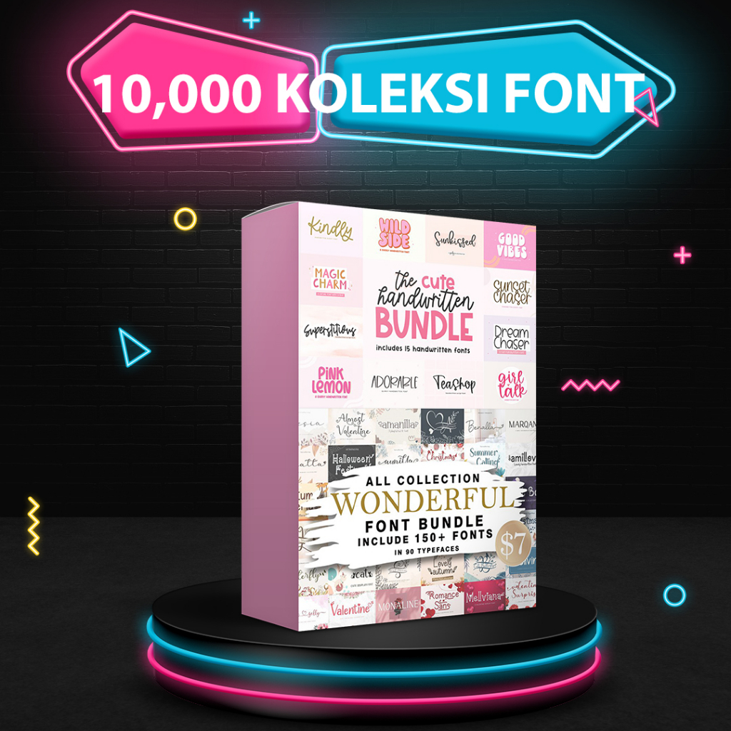 10,000 Huge Collection of Fonts koleksi font untuk windows | Shopee Malaysia