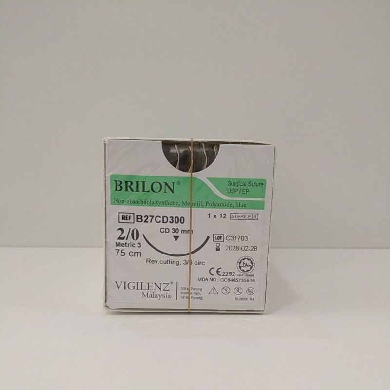 Vigilenz brilon surgical suture, Non-Absorbable suture, 12pcs/box ...
