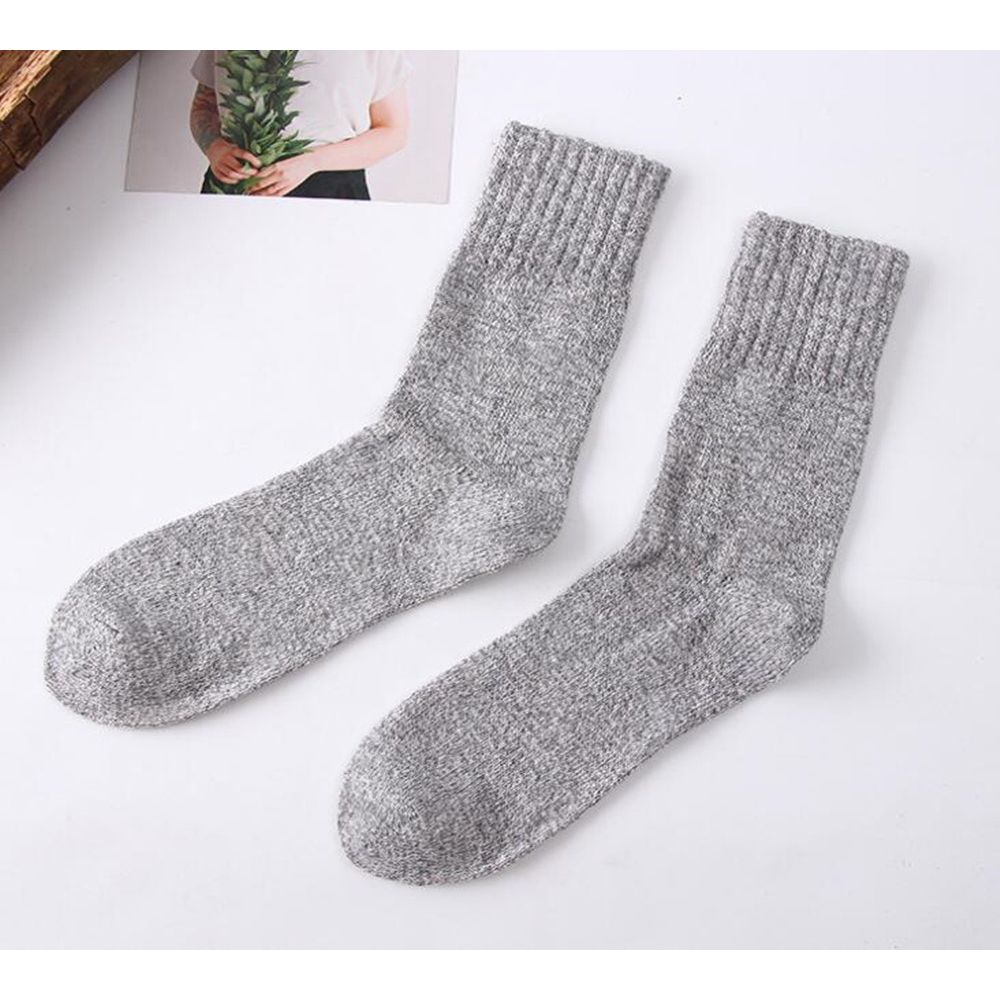 [MALAYSIA STOCK] Men Women Wool Socks Thick Warm Winter Vintage Knit ...