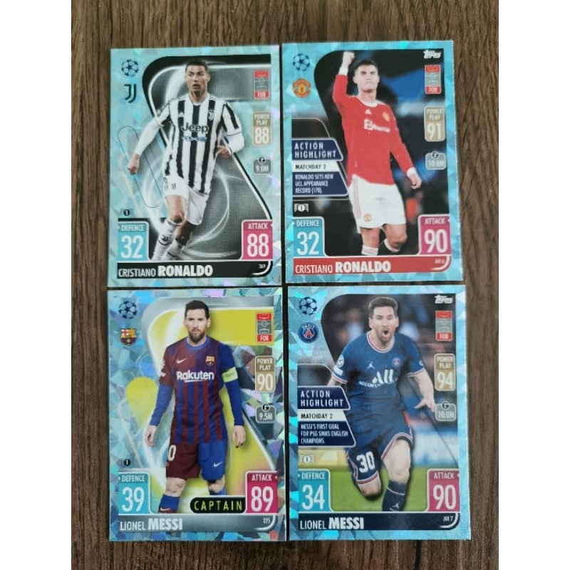 Topps Match Attax UCL 2021/22 - Cristiano Ronaldo & Lionel Messi ...
