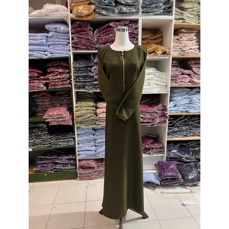😍JUBAH arab style dress golden zip ironless stock ready order fast now ...