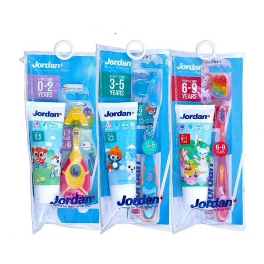 Jordan Kids Travel Pouch Toothbrush + Toothpaste 75g | Shopee Malaysia
