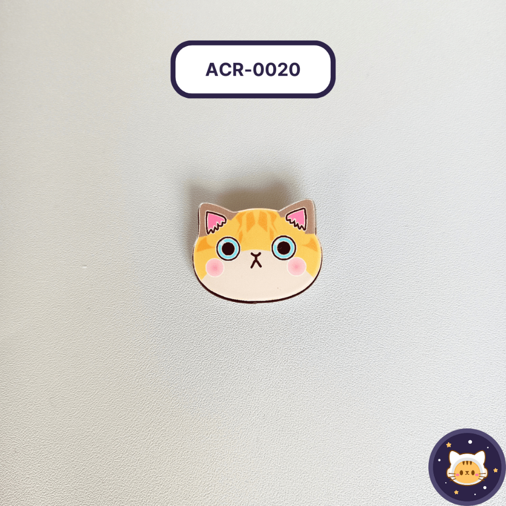 OYEN PLANET Small Cat Face Series Cute Cartoon Acrylic Brooch Pin ...