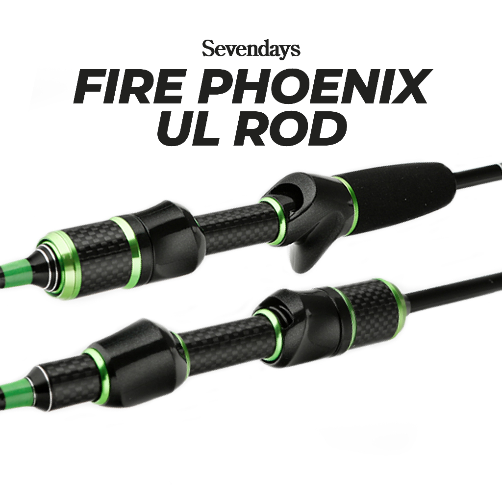 Fire Phoenix UL Rod 2 - 6lb Solid Tips Carbon Fiber Fishing Spinning ...