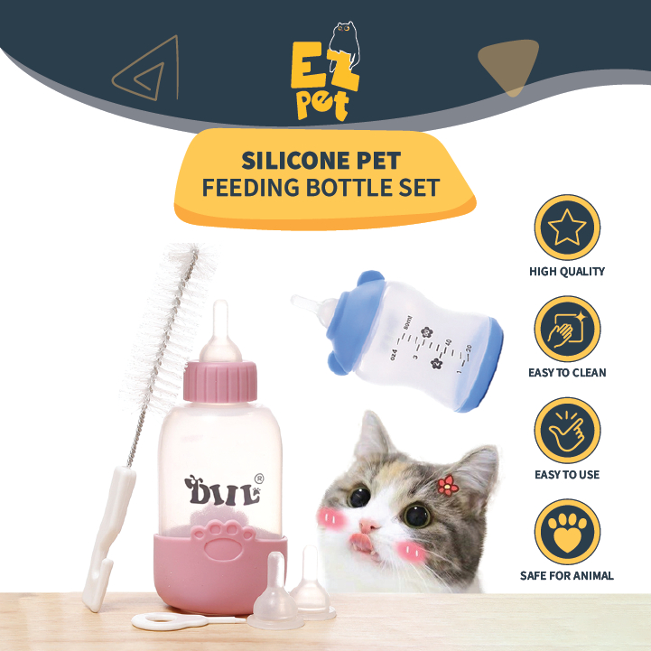 EZPET🐱 Pet Nursing Bottle Pet Milk Bottle Kitten Feeding Bottle Botol ...