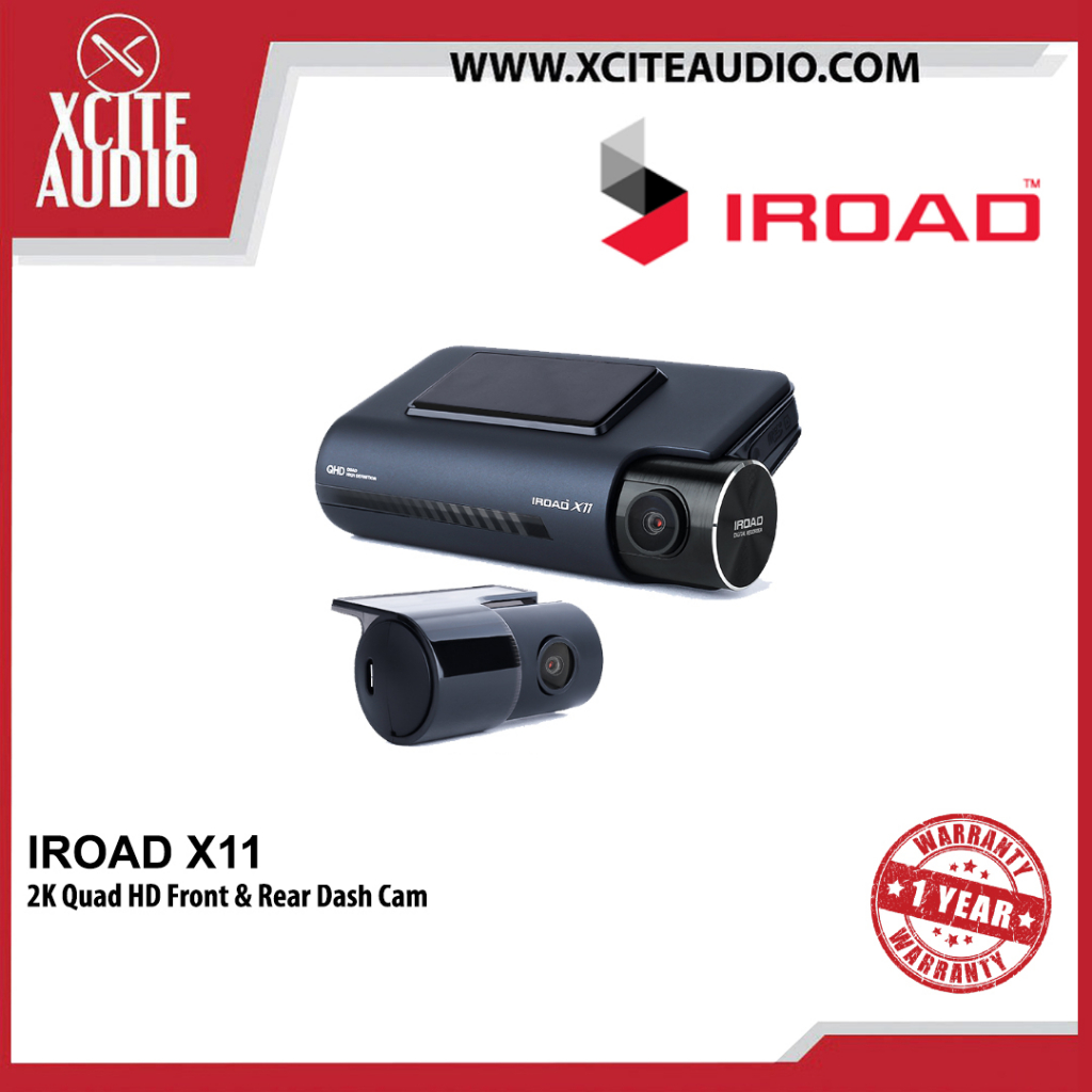 IROAD X11 QHD Dual Channel Front & Rear DashCam Night Vision ADAS App ...