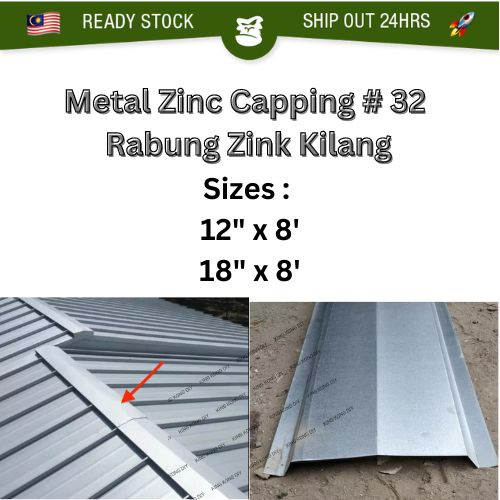 0.23mm 32# Metal Zinc Capping Metal Deck Capping / Rabung Zink Kilang ...