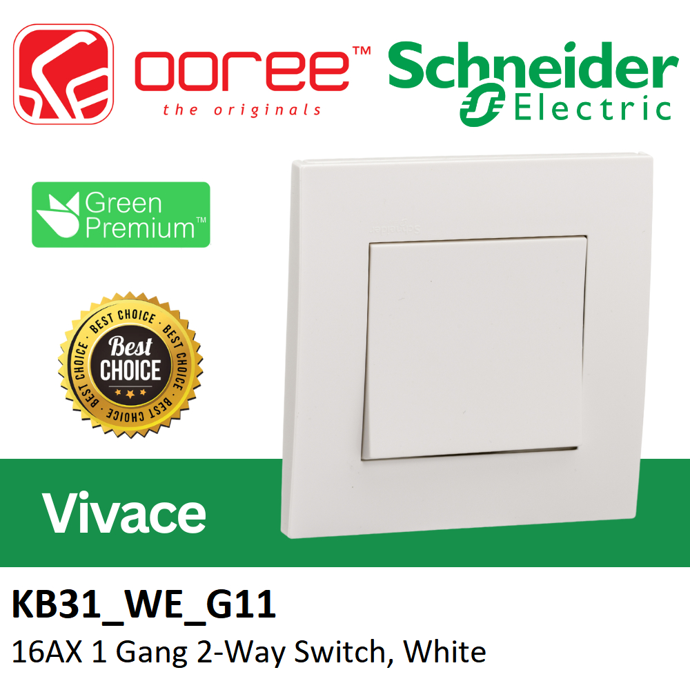 SCHNEIDER ELECTRIC VIVACE SERIES 250V 1 GANG / 10A / 20A / 13A / 15A ...