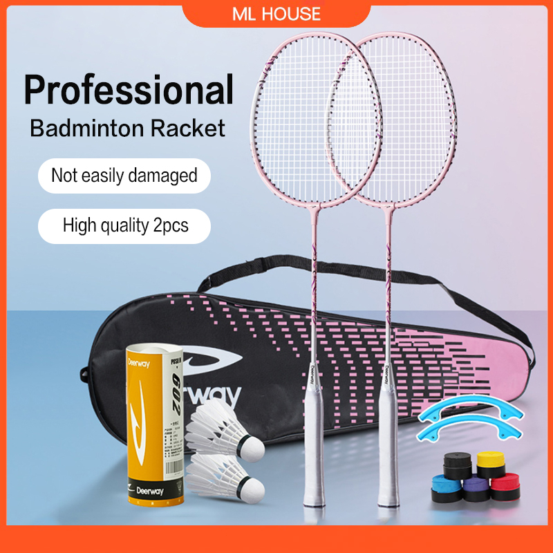 2pcs Badminton Racket Training Student Badminton Racket Couple Alloy ...