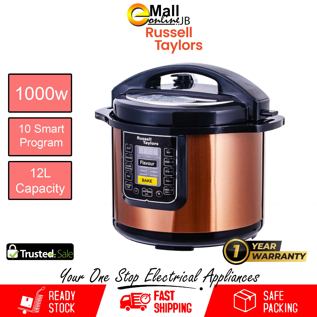 Russell Taylors Electric Pressure Cooker Non Stick Pot Multi Rice ...