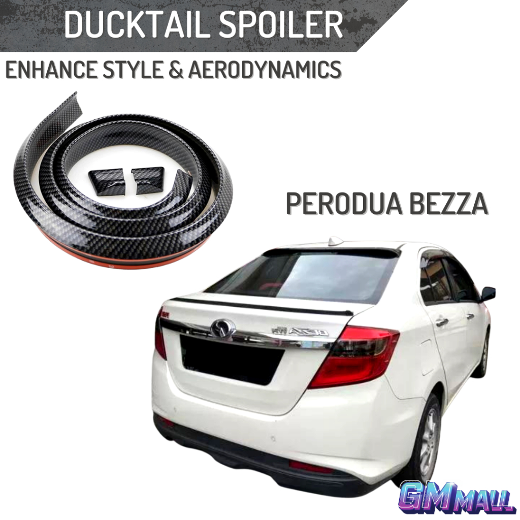 PERODUA BEZZA SAMURAI REAR BOOT BONNET DUCKTAIL SPOILER Rubber Bumper ...