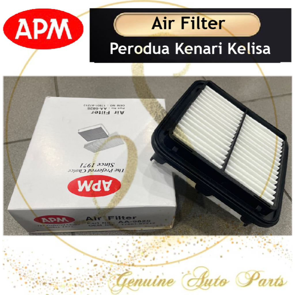 ( 100% ORIGINAL APM ) PERODUA KENARI KELISA AIR FILTER ( 17801-87Z12 ...