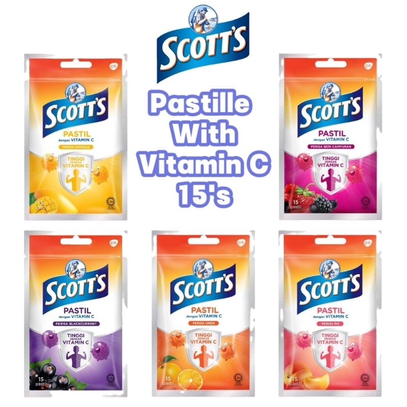 [TKM] Scott's Vitamin C Pastilles 15's (30g) | Shopee Malaysia