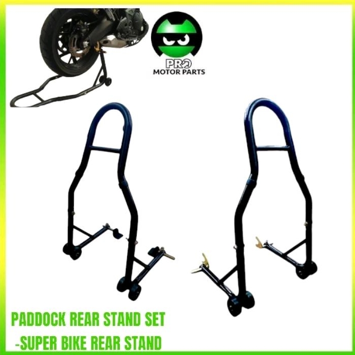 HEAVY DUTY 2IN1 PADDOCK STAND BOBBIN / L BRACKET SUPERBIKE REAR STAND ...