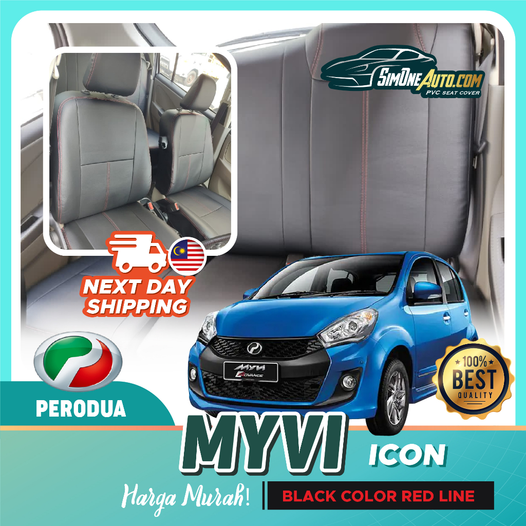 PVC FULL SEAT COVER MYVI OLD & MYVI LAGI BEST 1.3 & MYVI ICON 1.3 ...