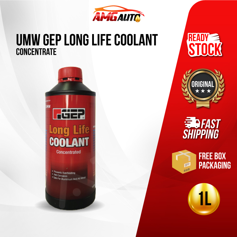 TOYOTA UMW GEP Long Life Coolant Concentrated 1Litre [Red color coolant] Suitable for Motorcycle ...