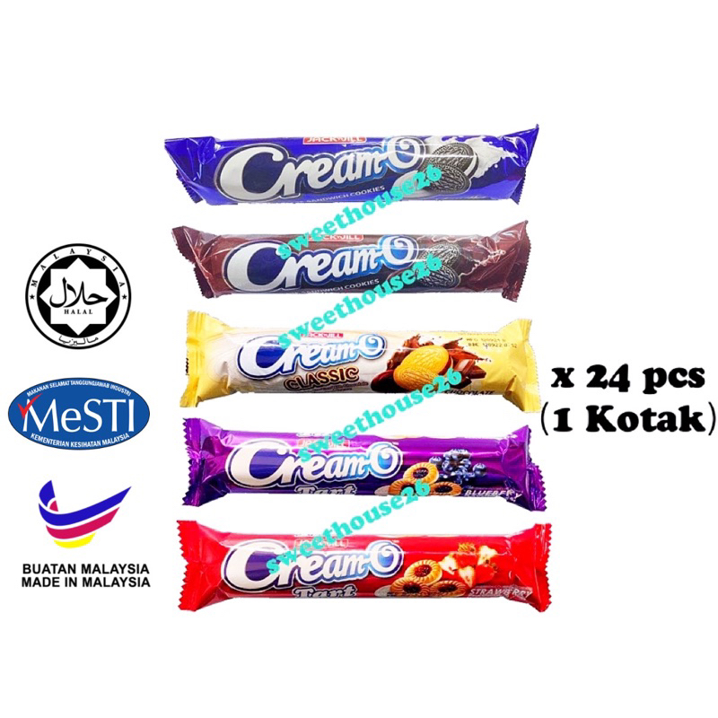 Cream O Vanilla Strawberry Blueberry 24 batang (1 Kotak) | Shopee Malaysia