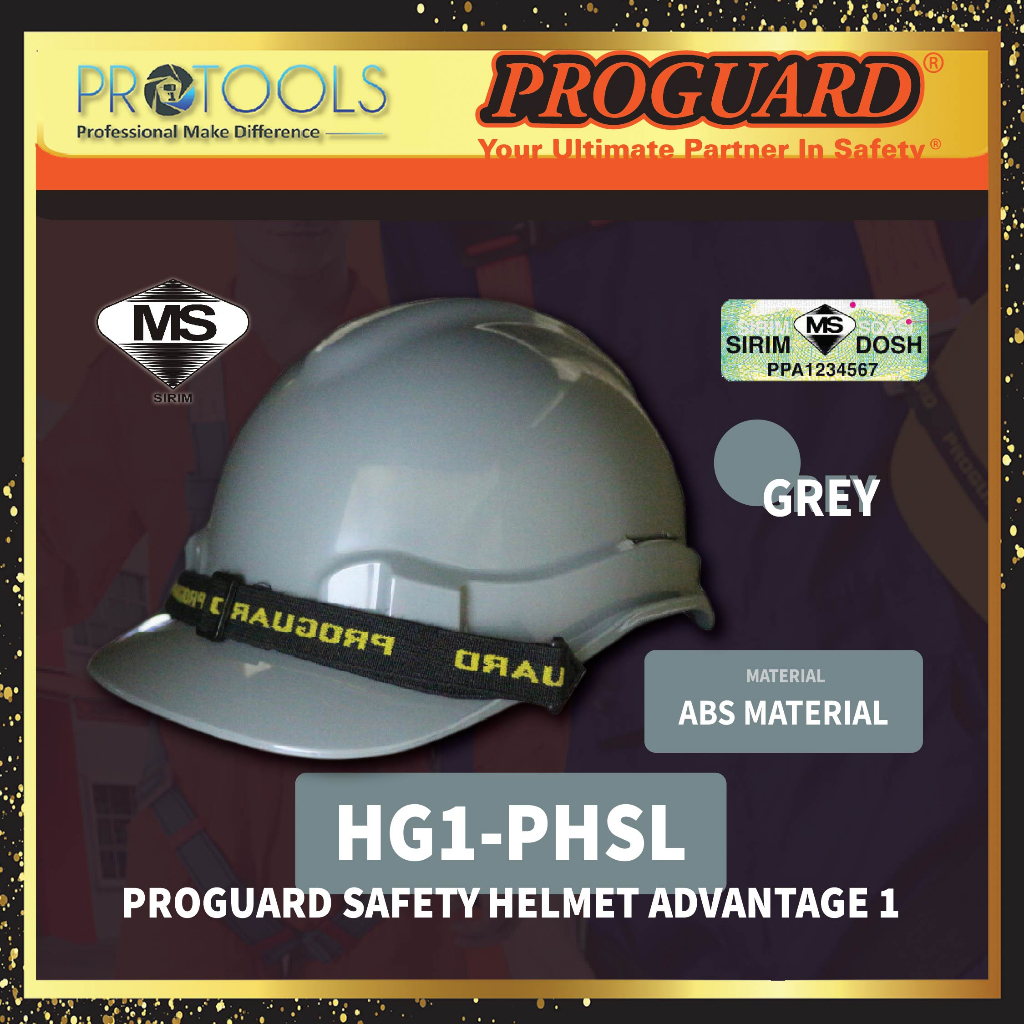 PROGUARD HG1-PHSL ADVANTAGE SAFETY HELMET (SIRIM CERTIFICATED) ABS ...