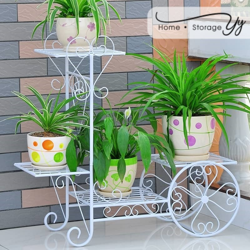 Johor Seller ||Flower Pot Plant Stand Storage shelf Organizer Plant ...