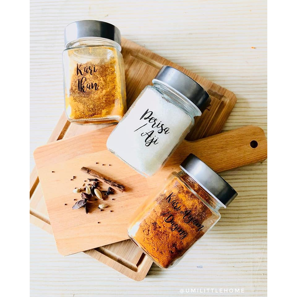 (MAX 8 HURUF ) Sticker Dapur WATERPROOF / Sticker Label Dapur / Sticker ...