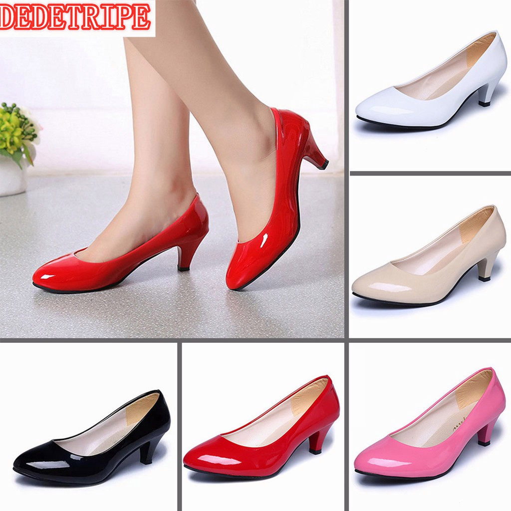 [with Box] Korean Women Fashion High Heels Office Lady Heels Shoes ...