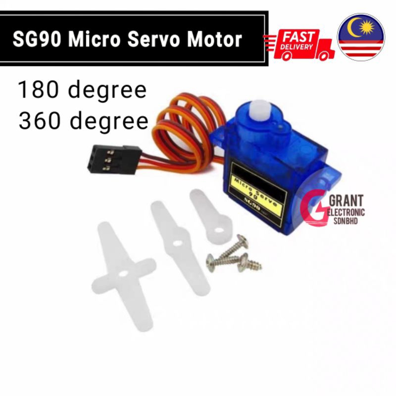 SG90 9G Micro Servo Motor 180° 360° Servo Motor 180 degree 360 degree | Shopee Malaysia
