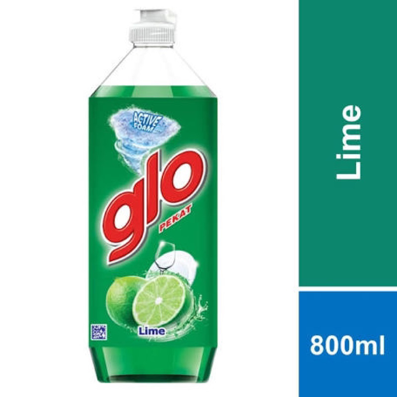 GLO ACTIVE FOAM LIME DISHWASHING LIQUID 800ML / SABUN CUCI PINGGAN ...