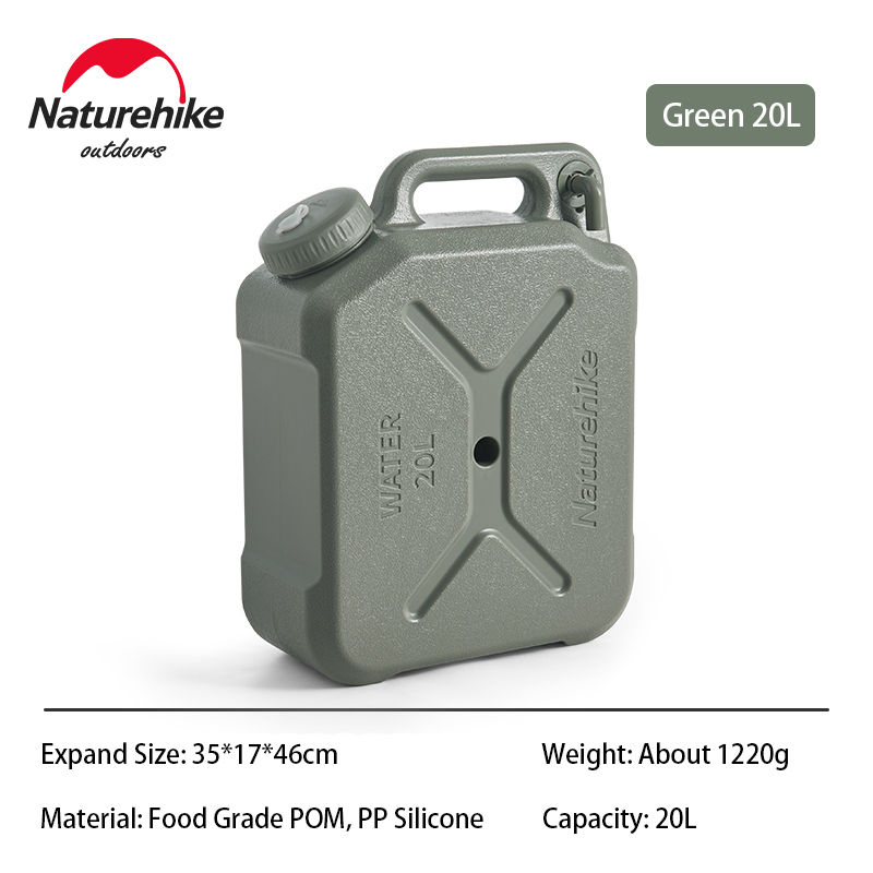Naturehike 12L/20L PE Retro Water Tank Outdoor Portable Bucket Adjustable Faucet Food Grade ...