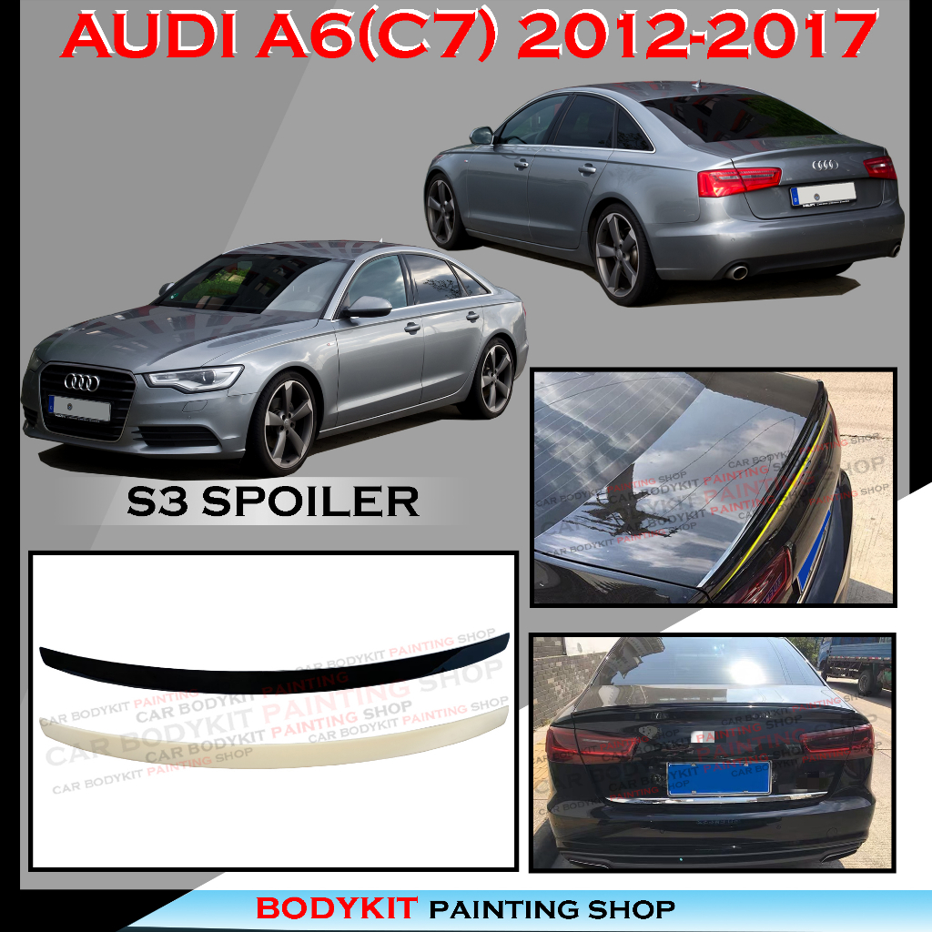AUDI A6 (C7) 2012-2017 S3 STYLE CAR SPOILER REAR TRUNK SPOILER LIP ...