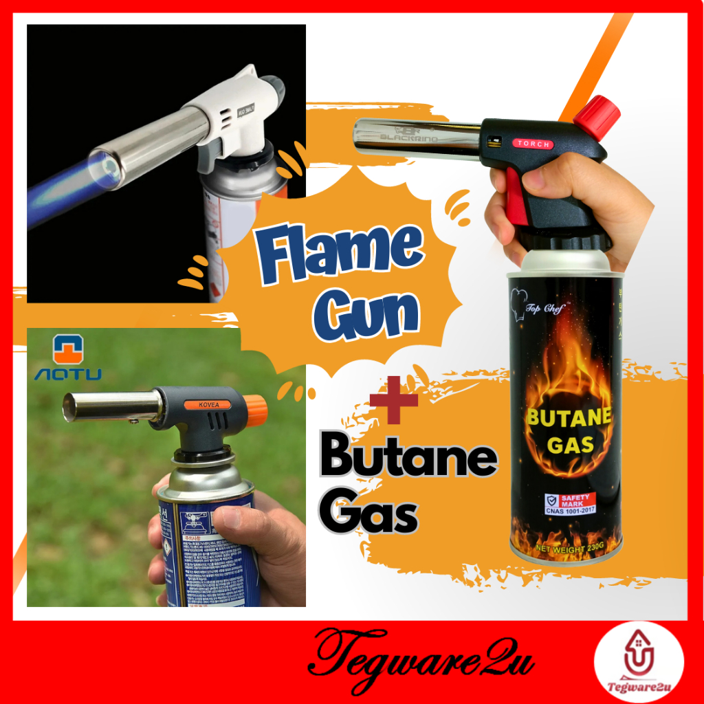 Multipurpose Flame Torch Gun Welding Fire Maker Butane Gas Burner ...