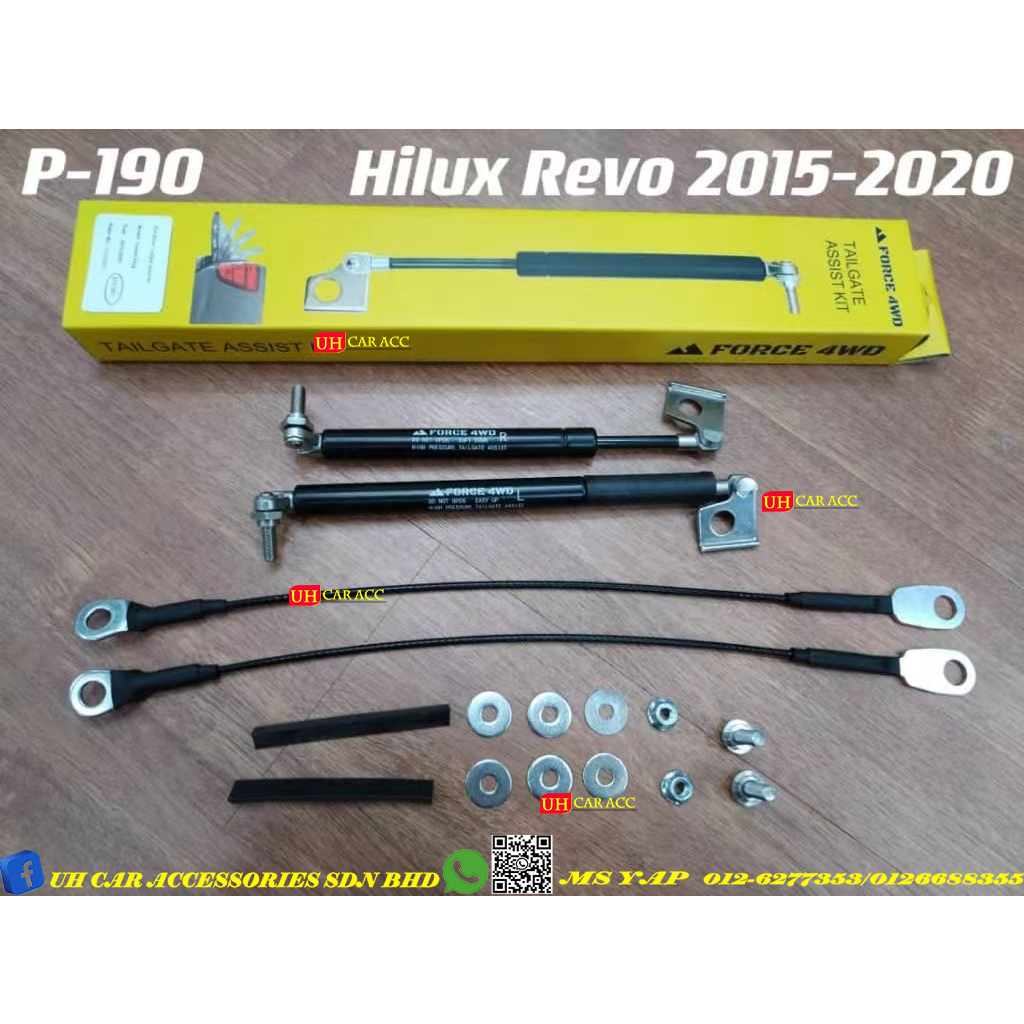TOYOTA HILUX REVO 2015-2023 FORCE TAILGATE ASSIST KIT EASY UP N DOWN ...
