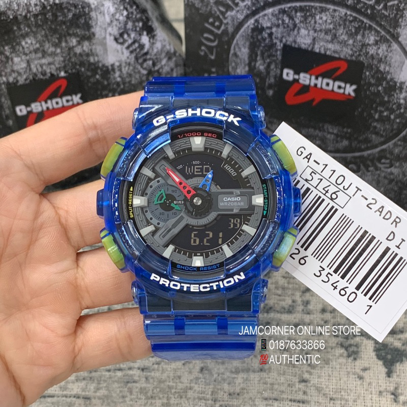 100% ORIGINAL CASIO G-SHOCK GA-110JT-2A BLUE translucent G-SHOCK in ...