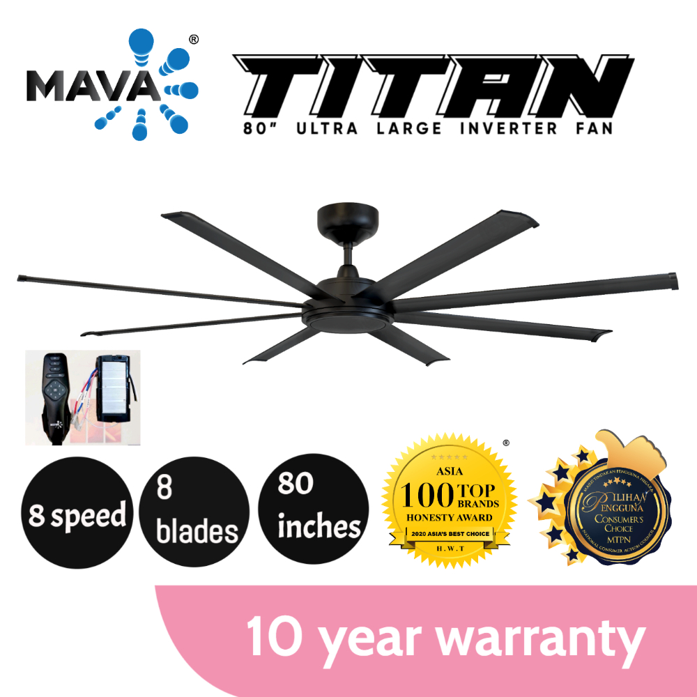 MAVA TITAN 80"/100" DC FAN REMOTE CONTROL DCFAN KIPAS CEILING BESAR ...