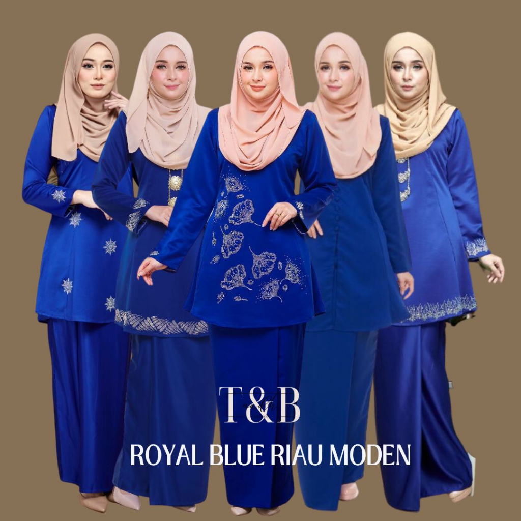 [royal blue] KURUNG RIAU DIAMOND PLUSSIZE XS-6XL SEDONDON IBU ANAK RAYA ...