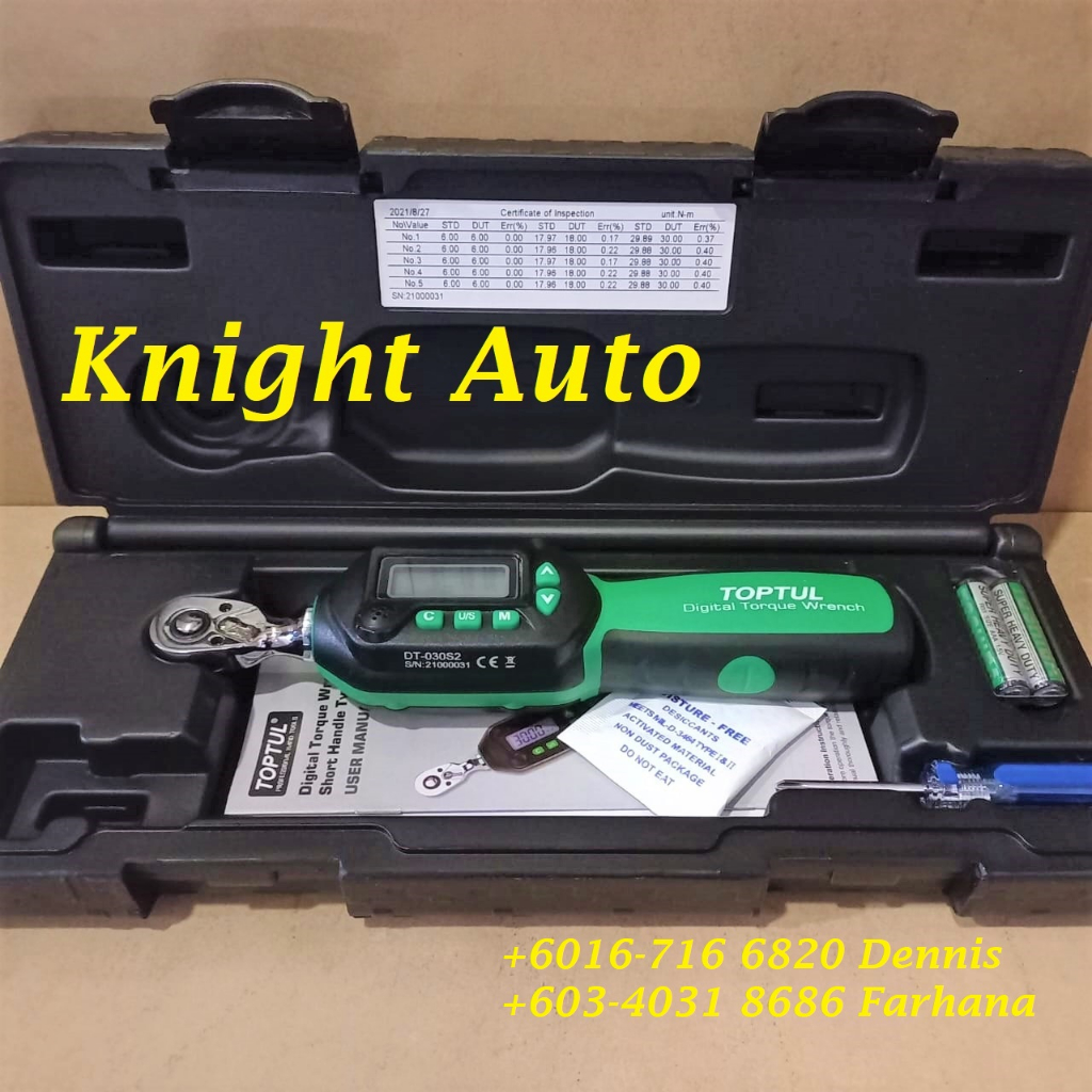 TOPTUL Digital Torque Wrench Short Handle Type DT-030S2/DT-085S3/DT ...