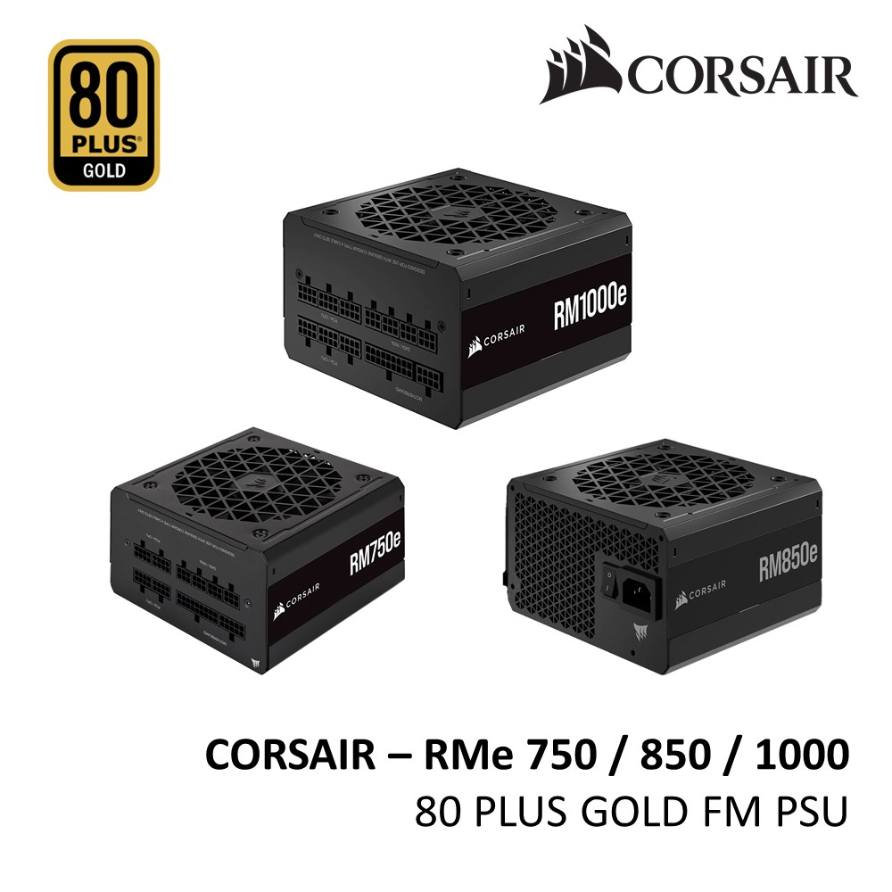 CORSAIR RMe SEREIS ATX 3.0 PCIE 5.0 | 80 PLUS GOLD FULL MODULLAR PSU ...