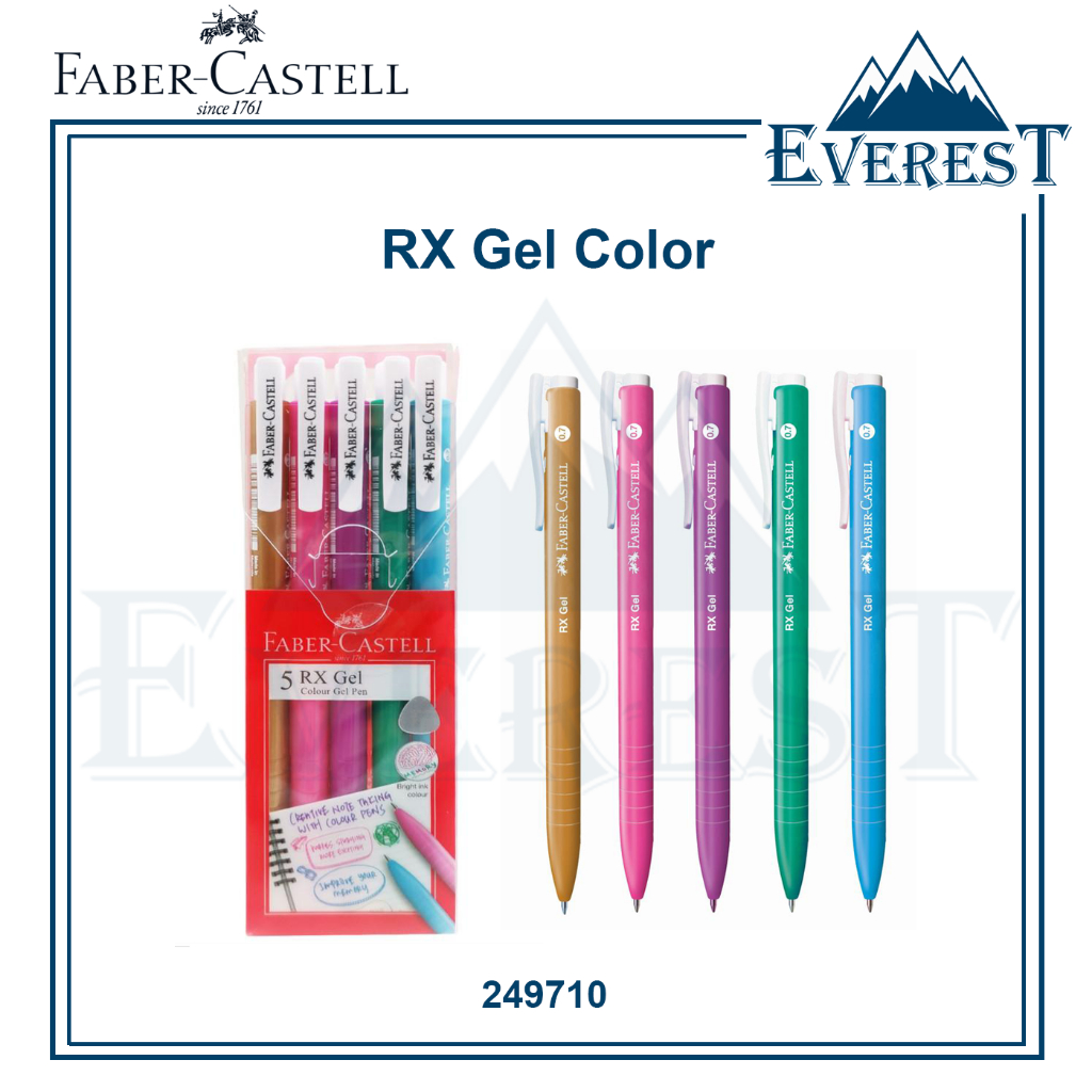 [EVE] Faber-Castell Rx Gel Colour Pen Set 249710 (1Set) | Shopee Malaysia