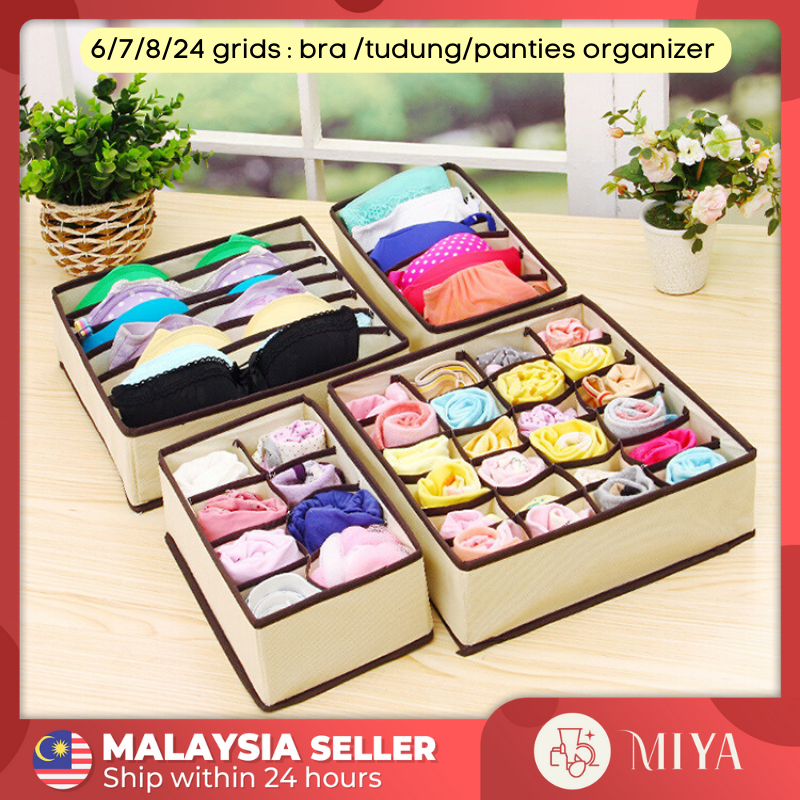 Underwear Bra Organizer Foldable Storage Box Drawer Closet Lingerie ...