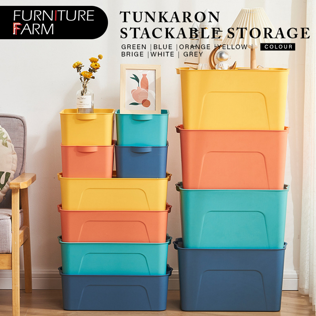 F&F : Tunkaron Multipurpose Stackable Large Home Storage Organizer Box ...