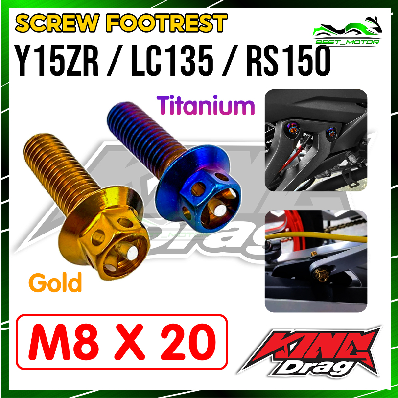 SCREW FOOTREST BRACKET BELAKANG SKRU FOOT REST BRACKET Y15 LC 135 LC135 ...