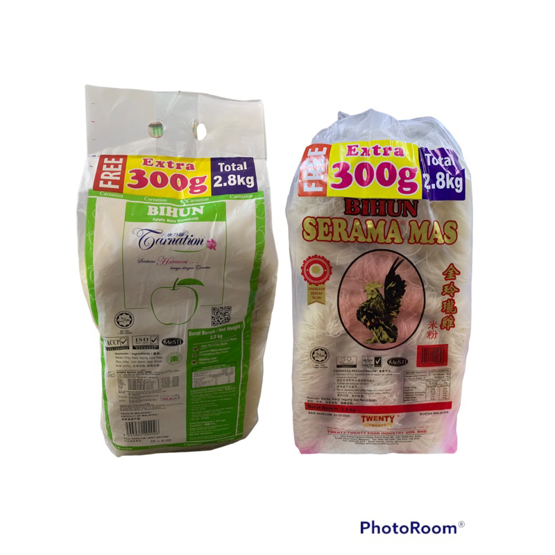 2.5kg + 300g = 2.8kg Bihun // Cap Ayam Serama , Cap Carnation / Mee Hun / 米粉 / Rice Vermicelli ...