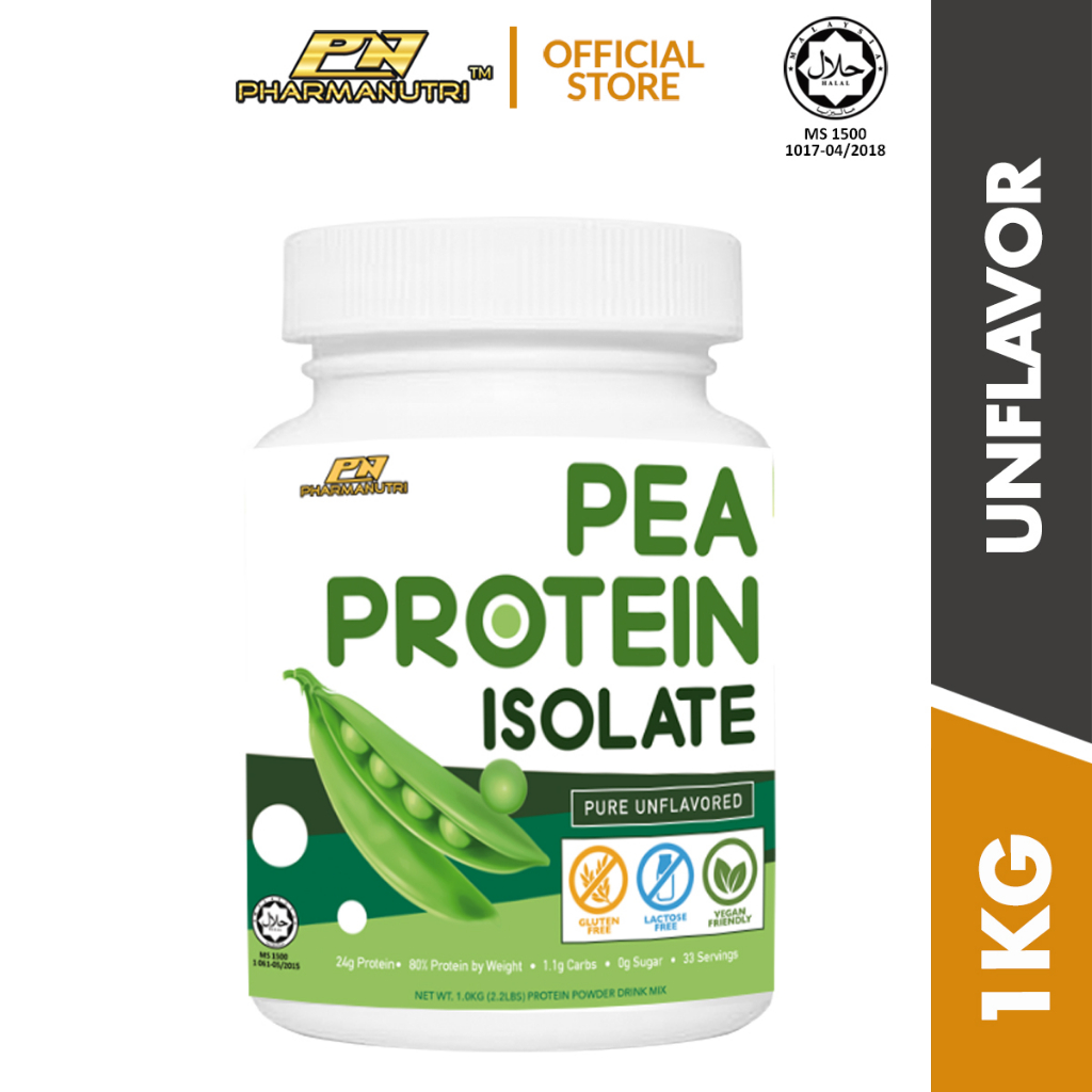Pea Protein Isolate 1kg, 33 Servings (Unflavor) 80% Protein by Weight ...