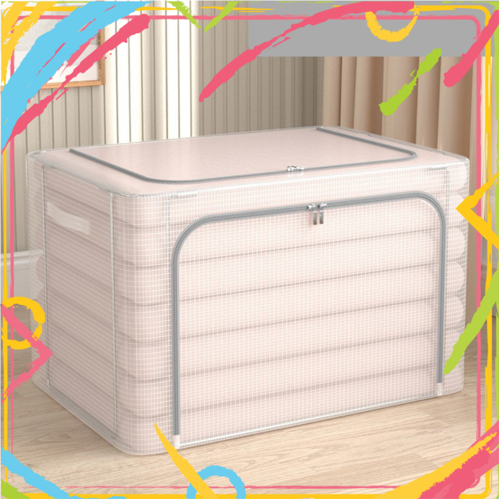 Large Storage Box Foldable Oxford Box Steel Frame Detachable Storage ...