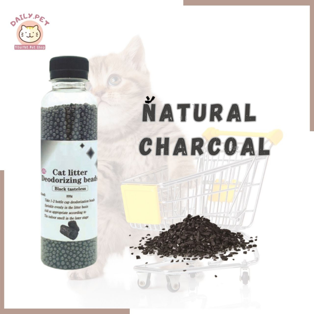 Pet Litter Deodorant Beads Activated Charcoal Tofu Stink Absorb Cat ...