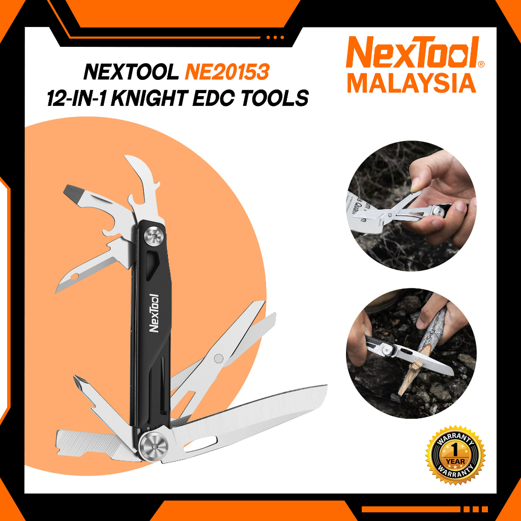 Nextool NE20153 12-IN-1 Knight EDC Tools Multitool Pocket Knife | Shopee Malaysia