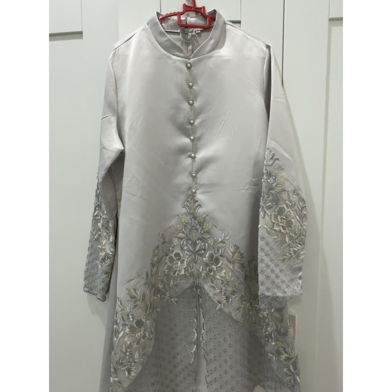 Baju Raya Tunang Kurung Silver/Grey | Shopee Malaysia