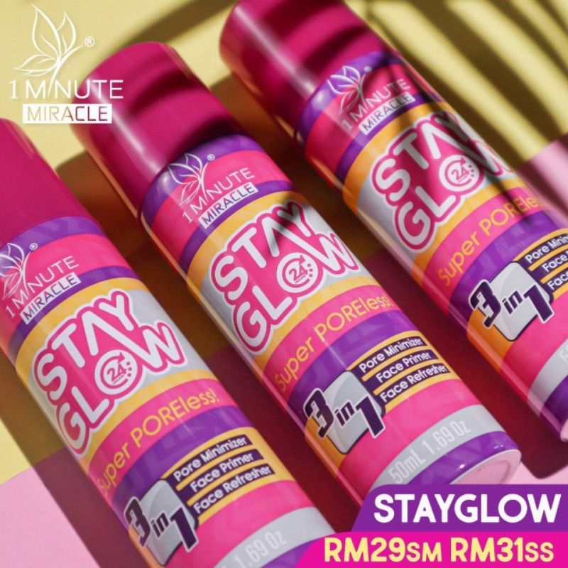 STAY GLOW SUPER PORELESS 1 MINUTE MIRACLE ORIGINAL 💯 HQ | Shopee Malaysia