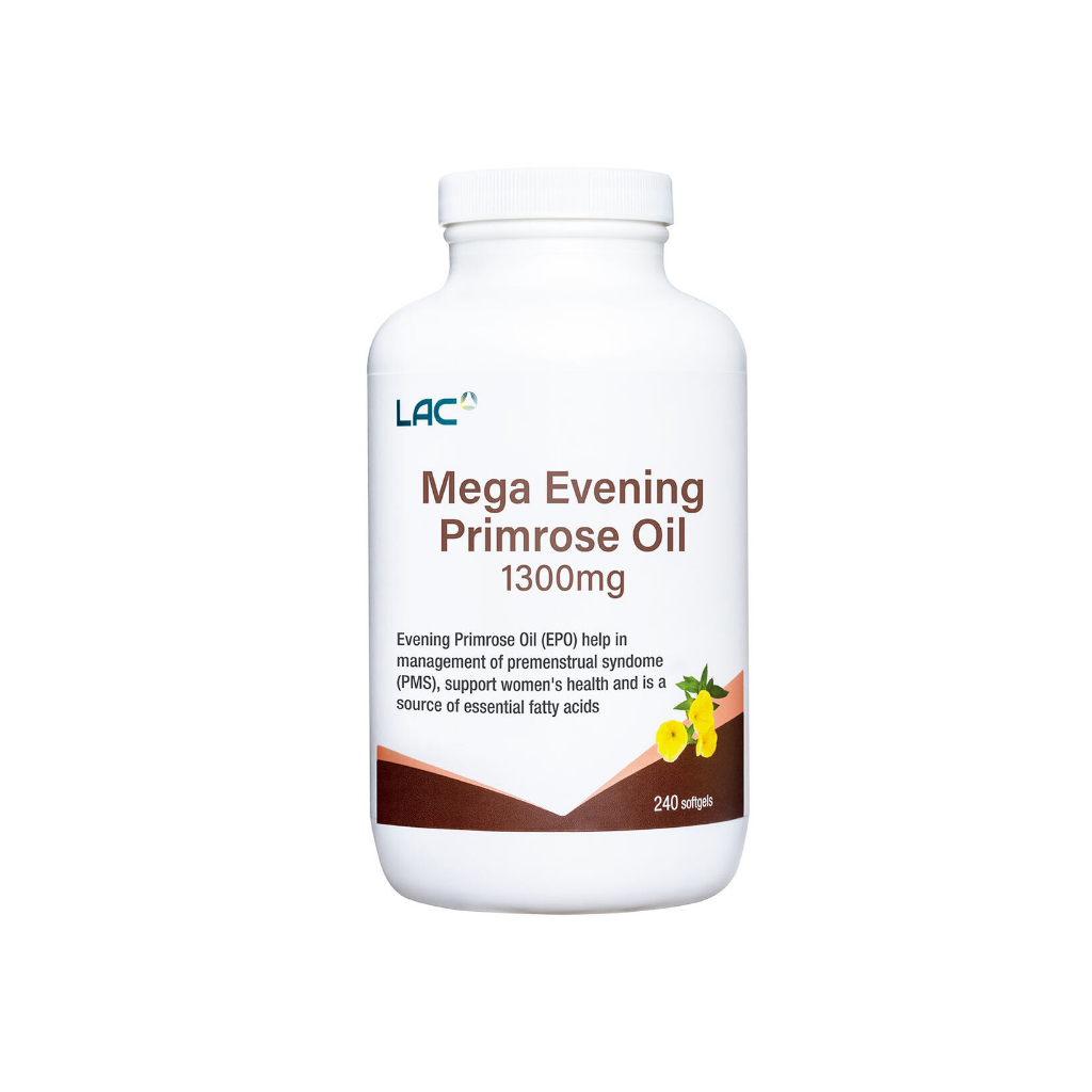 LAC SUPERFOOD Mega Evening Primrose Oil 1300mg (240 softgels) | Shopee ...